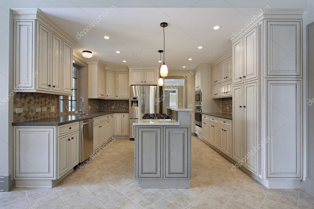 Kitchen in new construction home Stock Photo by ©lmphot 10855339