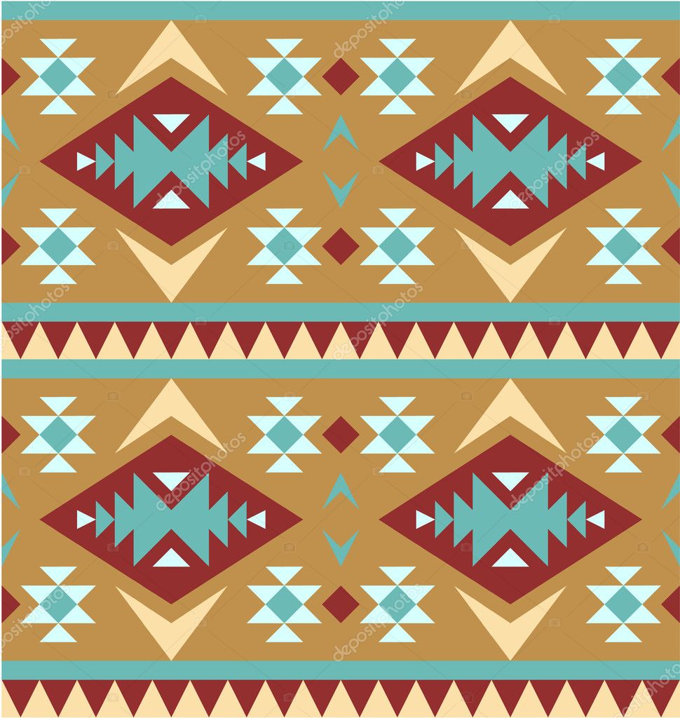 Seamless pattern in navajo style #4 — Stock Vector © radiocat #11778624