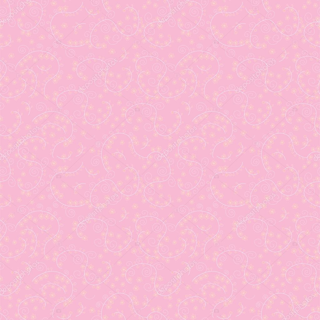 Light pink seamless pattern with gentle flowers — Stock Vector ...