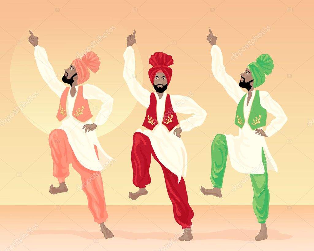 Punjabi dancing Stock Vector Image by ©sandesh1264 #10825536