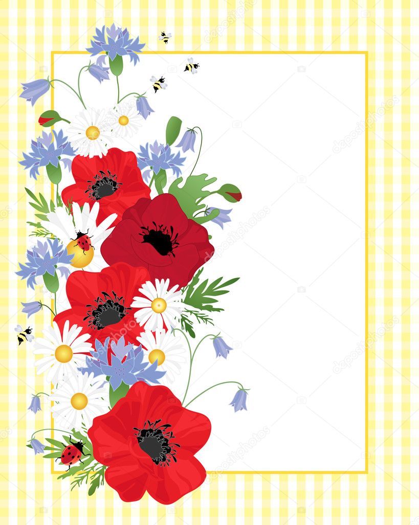 Wildflower border — Stock Vector © sandesh1264 #12242841