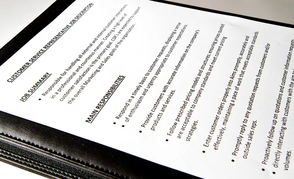 Job Description — Stock Photo © acceleratorhams #11330004