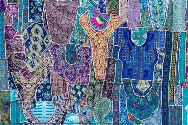 Handmade patchwork quilt from India — Stock Photo © haraldmuc #12374622