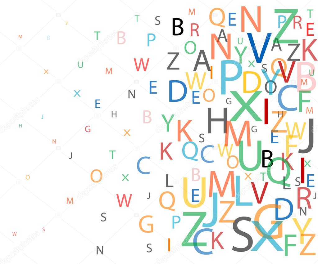 Plano de fundo colorido letras — Vetor de Stock © lemony #11734381