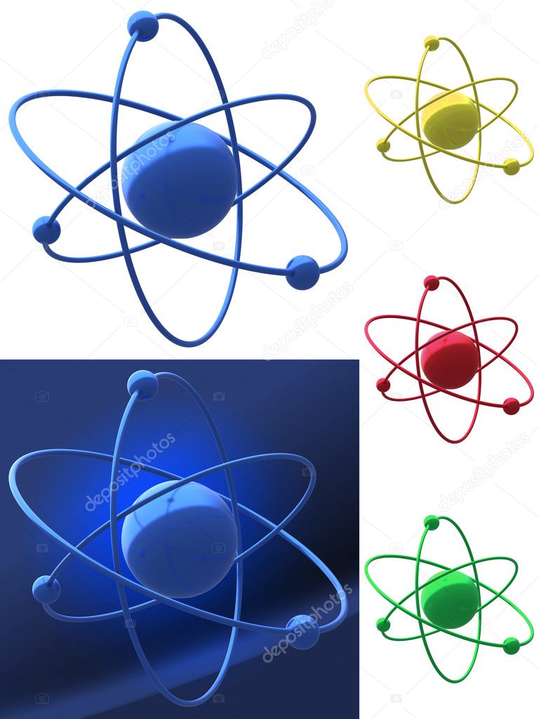 Representation of an atomic structure Stock Photo by ©billdayoneDP 10916596