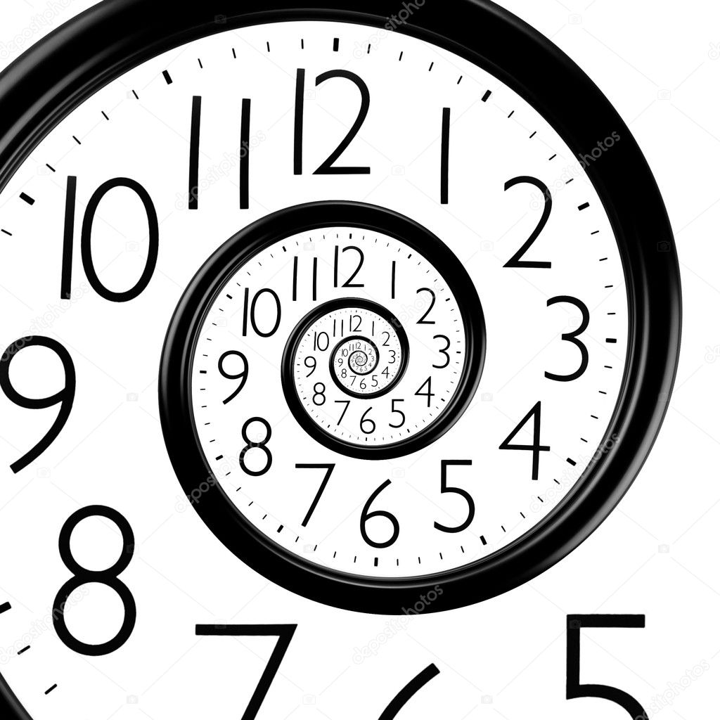 Infinity time spiral clock — Stock Photo © Elovich #11375106