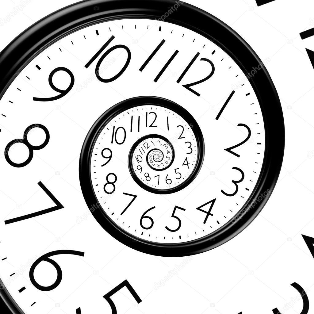 Infinity time spiral clock — Stock Photo © Elovich #11375123