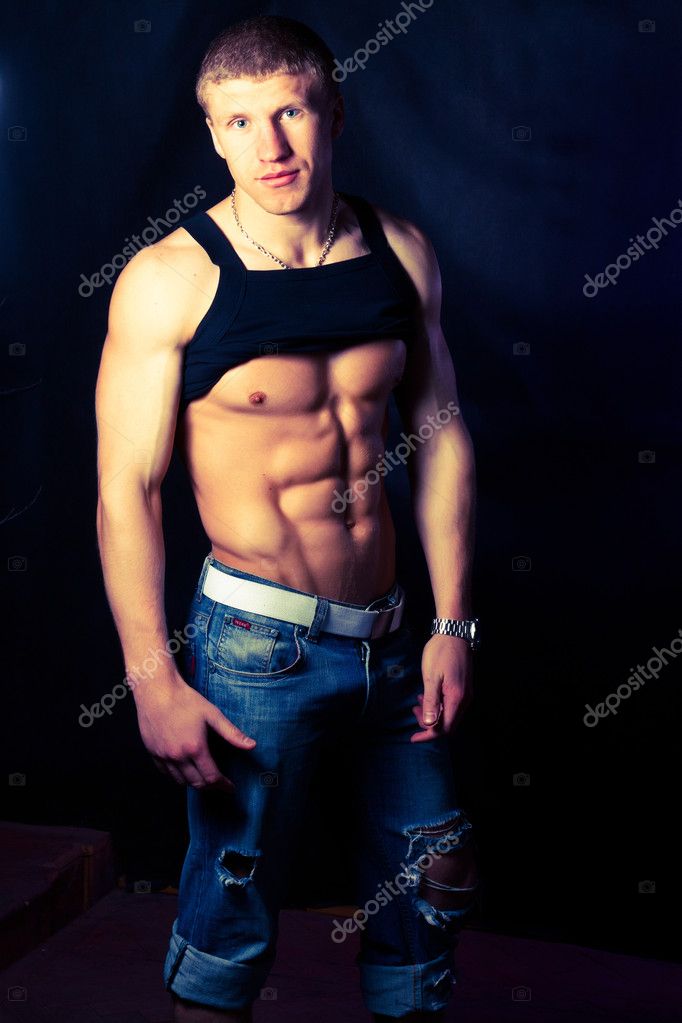 Handsome guy with muscles — Stock Photo © Ahersolda1 #11062202