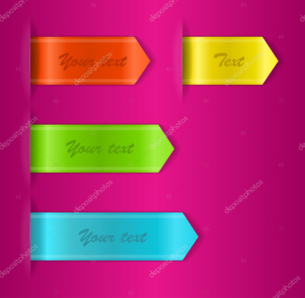 Colored ribbons. Vector illustration — Stock Vector © portarefortuna ...