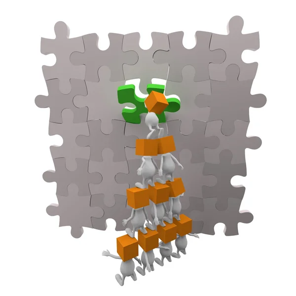 3d teamwork with puzzle Stock Photo by ©quka 13295540