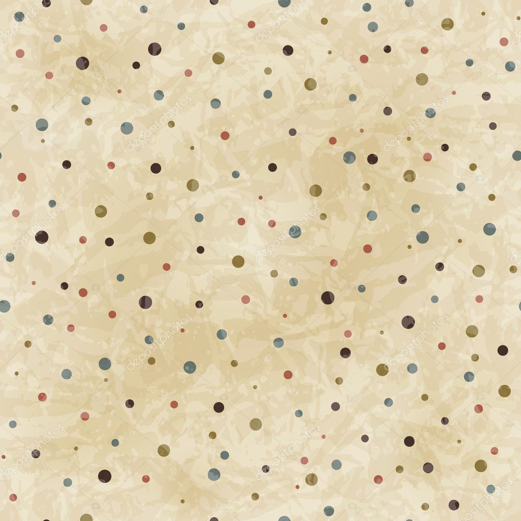 Seamless vintage dots pattern on paper texture. — Stock Vector ...