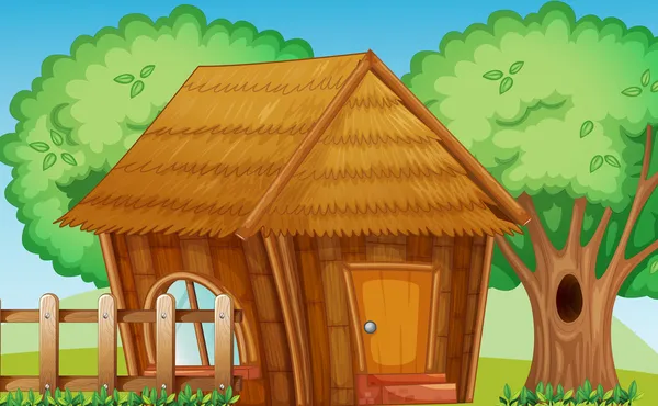 Cartoon hut — Stock Vector © interactimages #10947184