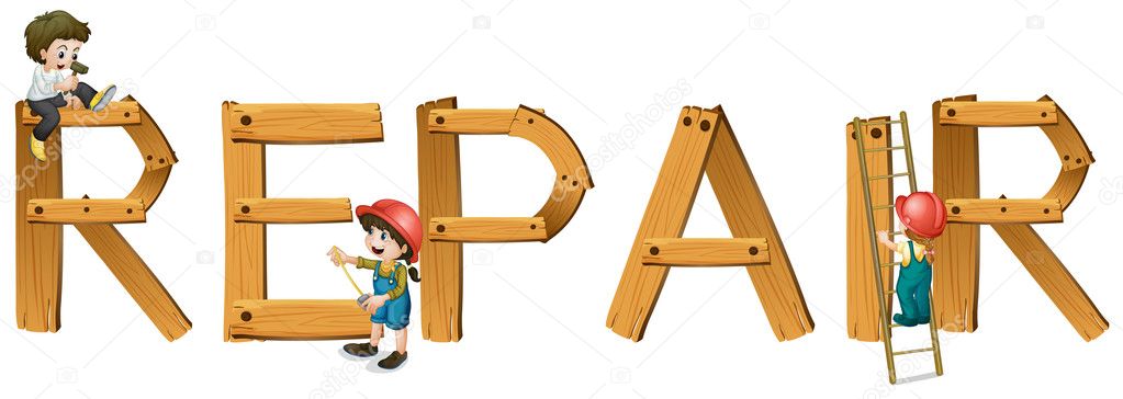 English word repair Stock Vector by ©interactimages 11300602