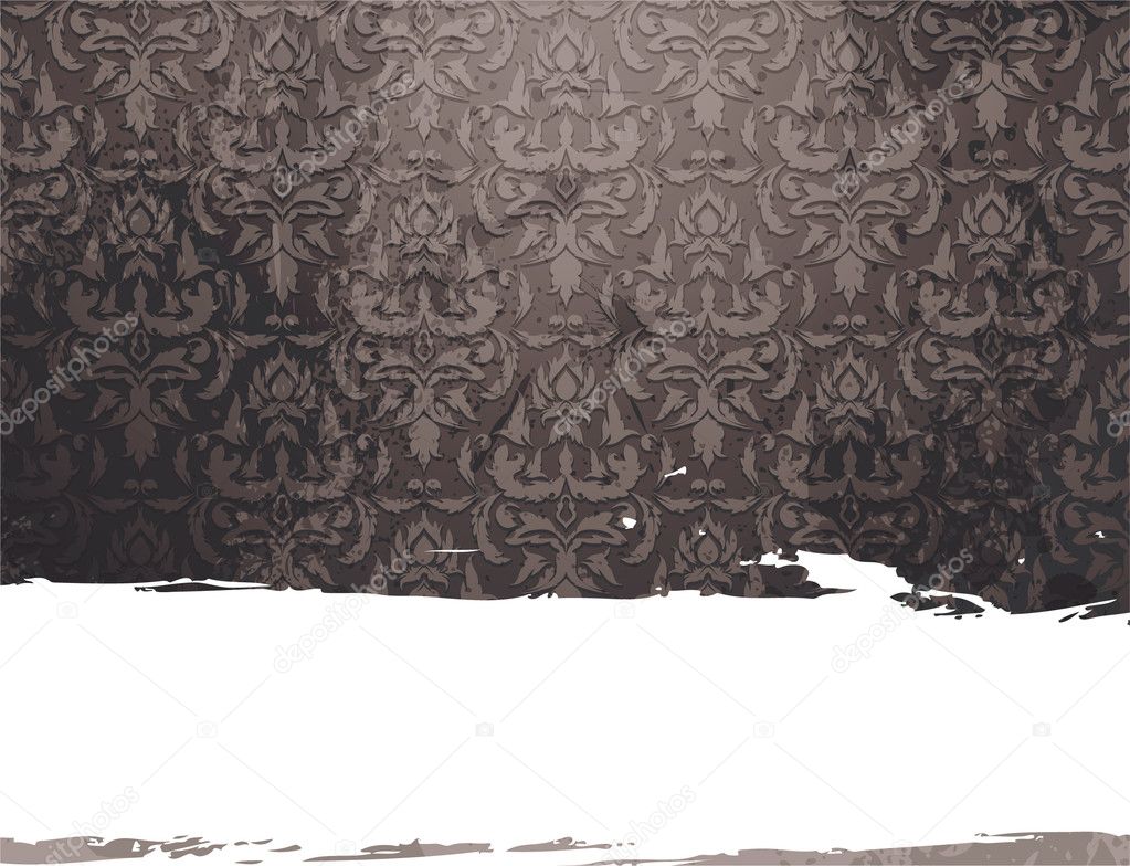 Grunge damask background Stock Vector by ©designious 10976837