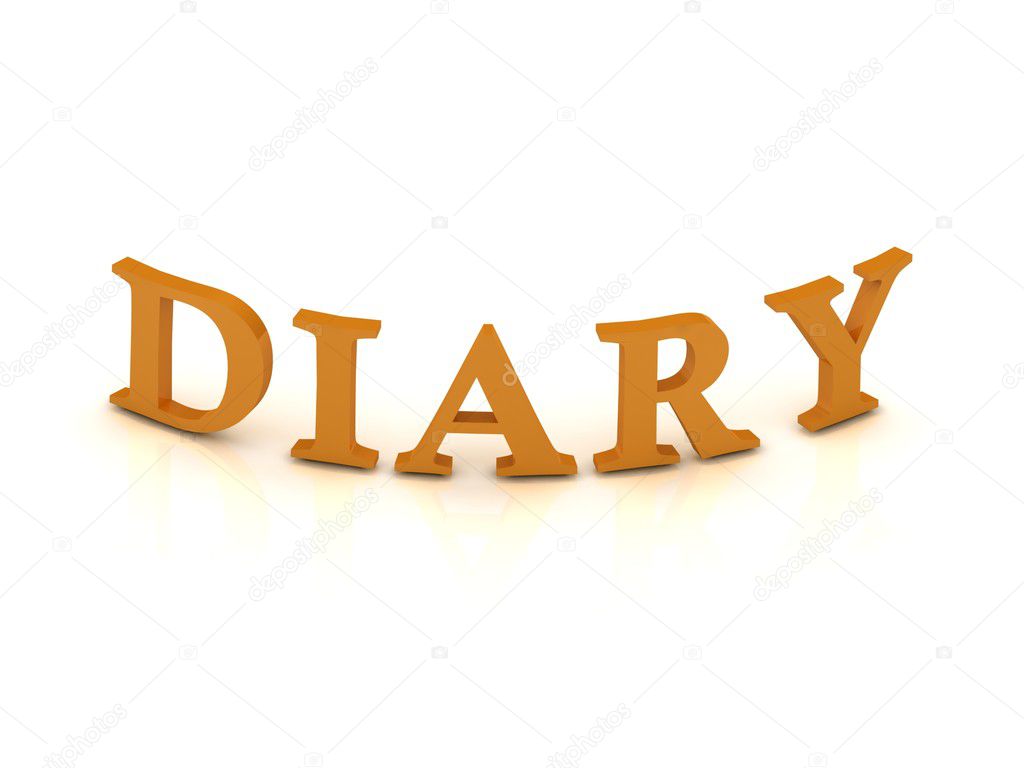 DIARY sign with orange letters — Stock Photo © naraytrace #12047017