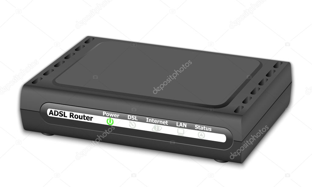 Vector ADSL Router Stock Vector Image by ©RealVector #11746604