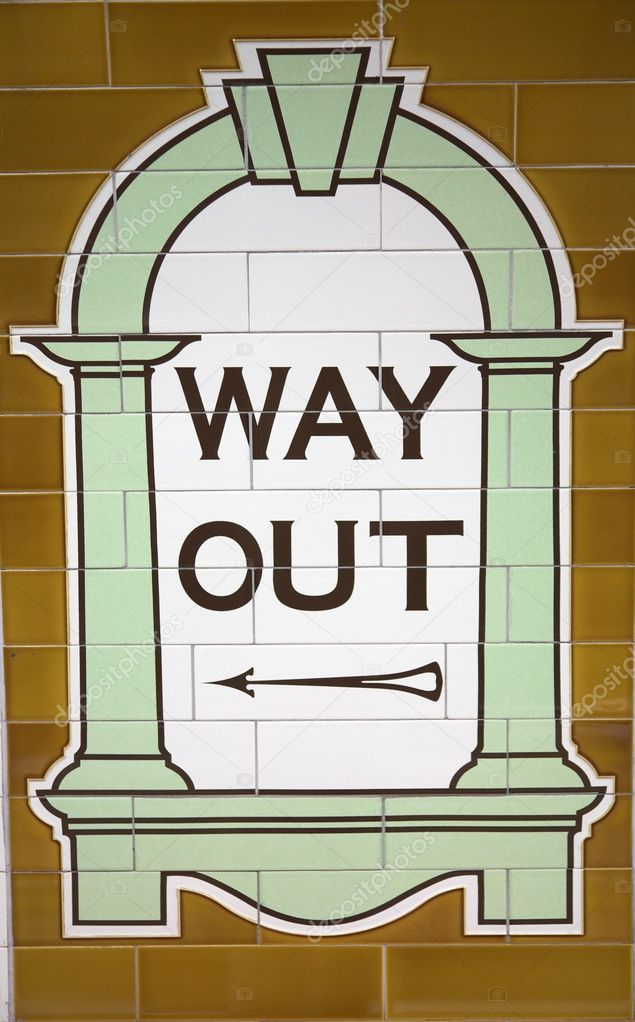 Way Out sign in London tube Stock Photo by ©belphnaque 11900625