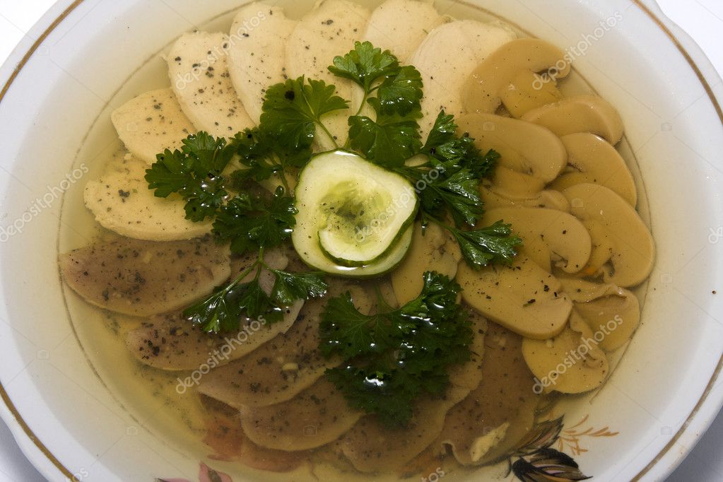 Aspic from meat decorated Stock Photo by ©OlegDoroshenko 11399004