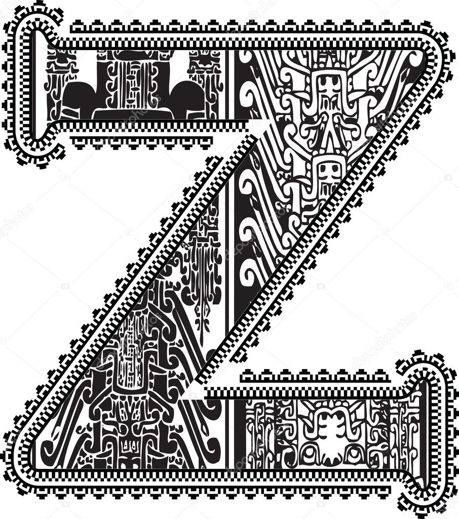 Ancient letter Z. Vector illustration — Stock Vector © designfgb #11942898