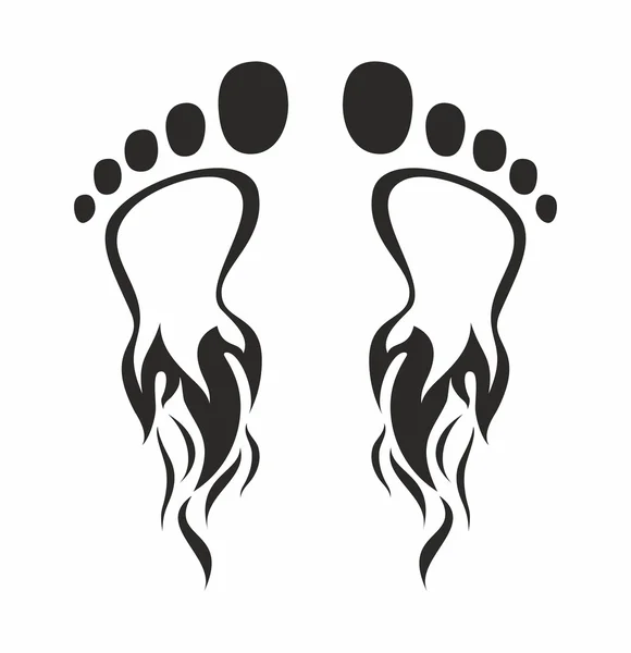 Black feet prints Vector Art Stock Images | Depositphotos