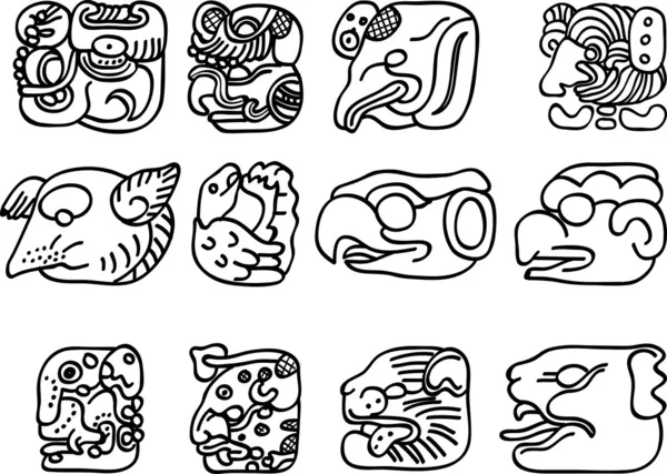Mexican and maya glyph Stock Vector Image by ©morrmota #11037348