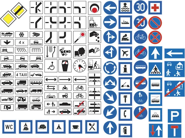 Various hazard symbols Stock Vector Image by ©morrmota #11084304