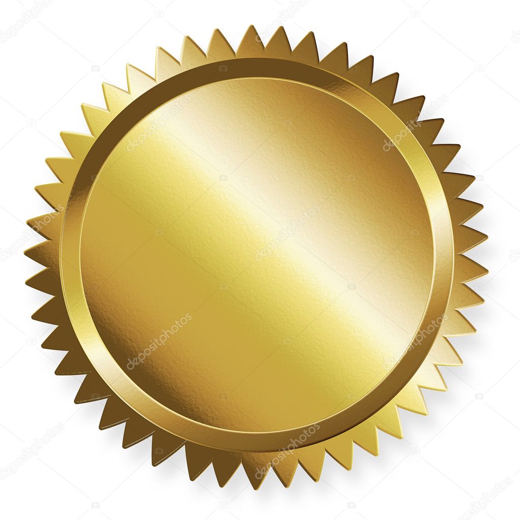 Empty golden seal Stock Photo by ©gl0ck 10791285