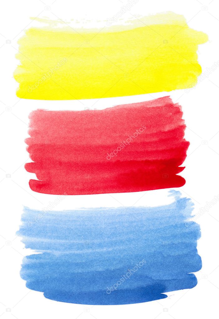 Set of color brush strokes Stock Photo by ©gl0ck 10791326