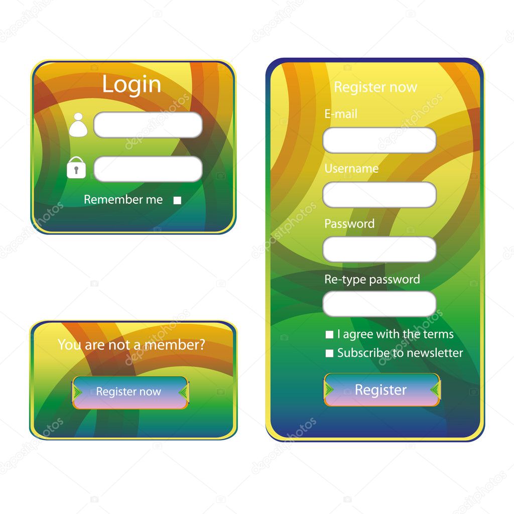 Modern web card form Stock Vector Image by ©evryka23 #12387573