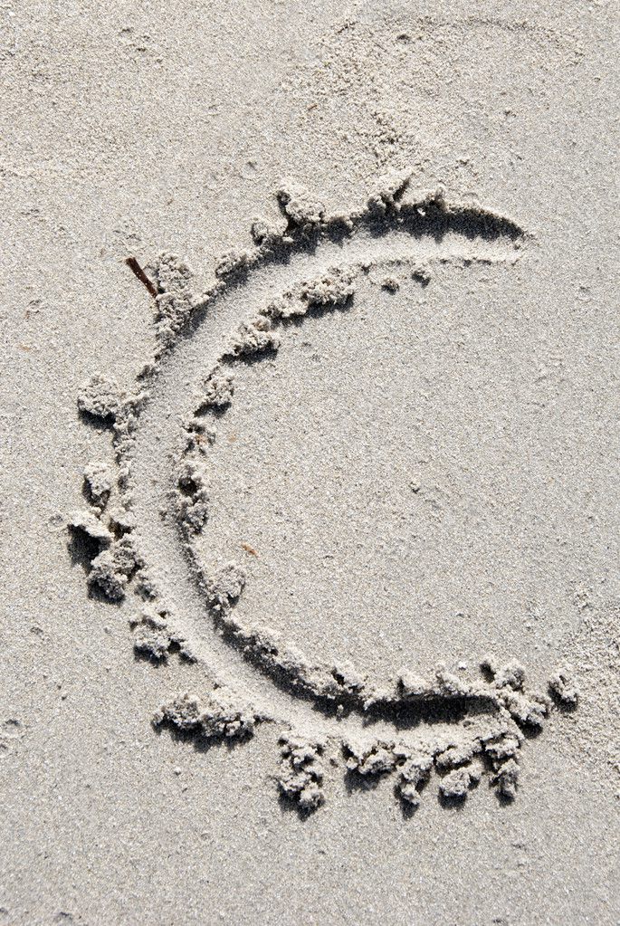 Sand beach alphabet: letter C — Stock Photo © atm2003 #11850742