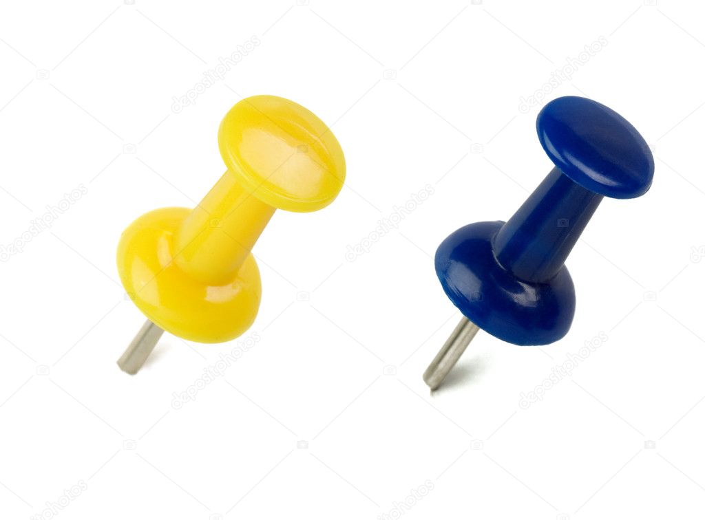 Pushpin isolated on white — Stock Photo © seregam #10915167 Pushpin isolated on white — Stock Photo © seregam #10915167