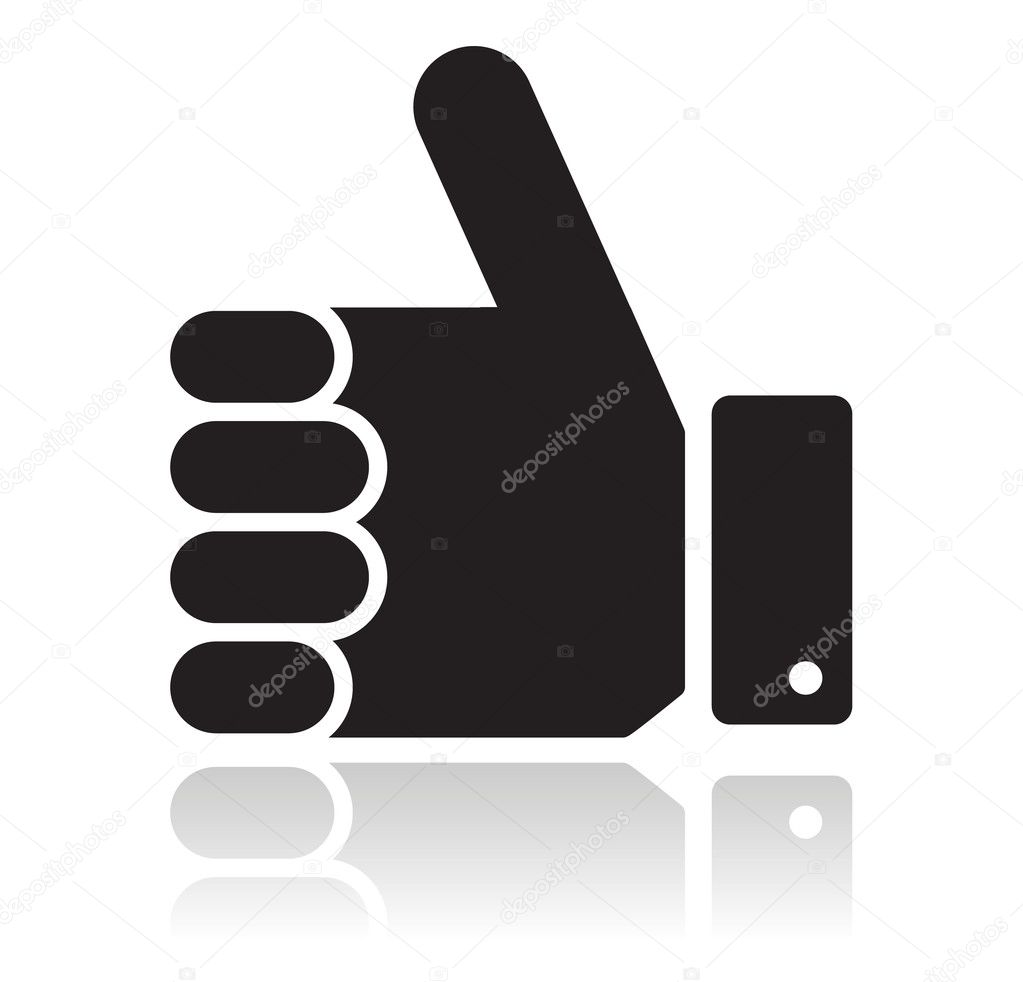 Thumb up black glossy icon Stock Vector Image by ©RedKoala #12095595