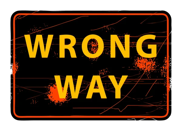 Wrong way sign Vector Art Stock Images | Depositphotos