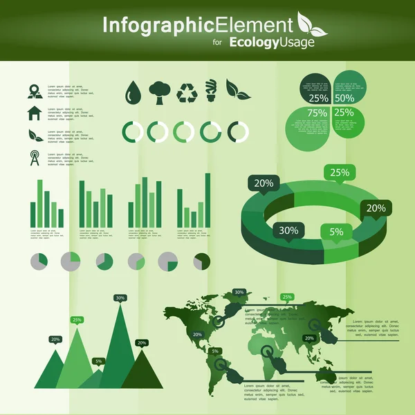 Ecologic infographic elements — Stock Vector © pocike #10784645