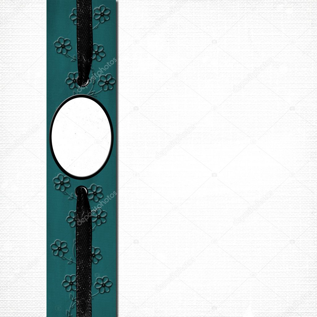 Teal border with black ribbon — Stock Photo © jentara #11135015