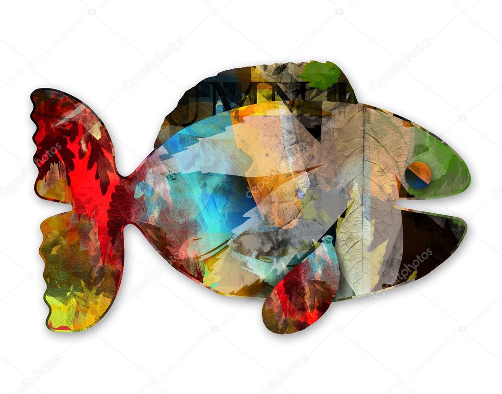 Creative fish - artistic collage Stock Photo by ©radoma 11239619