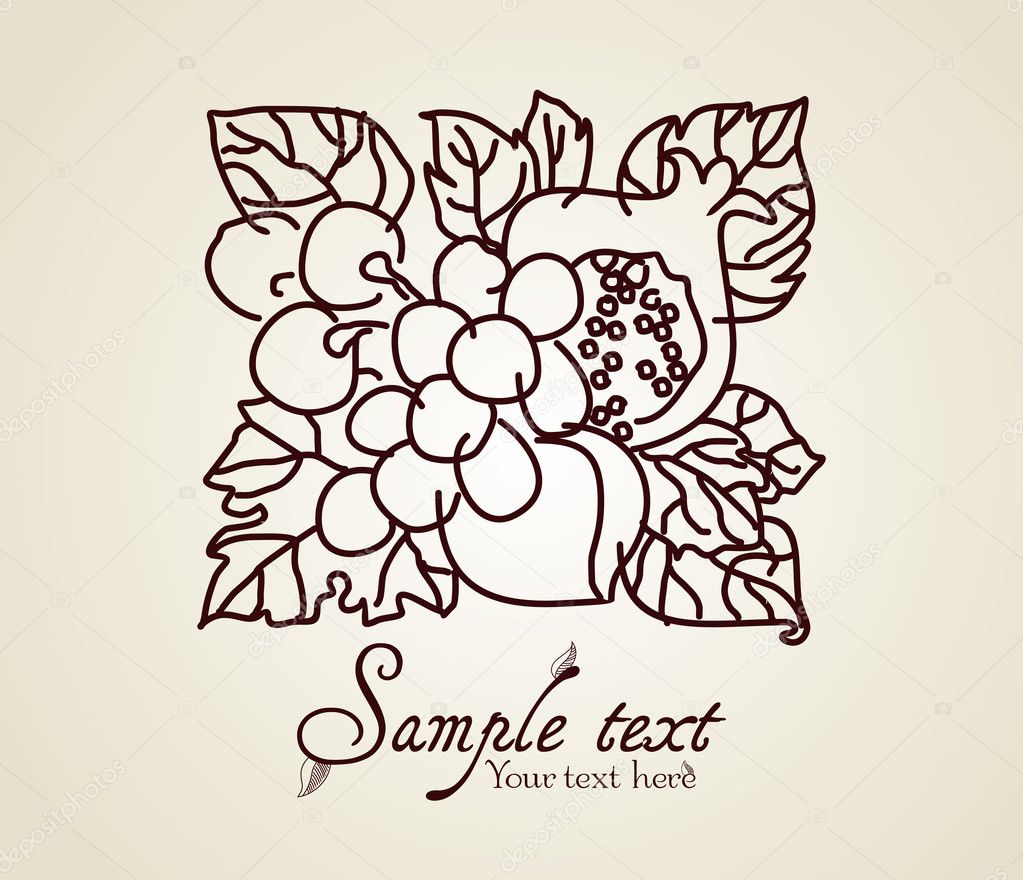 Vintage fruits Stock Vector by ©Eucharis 11327331