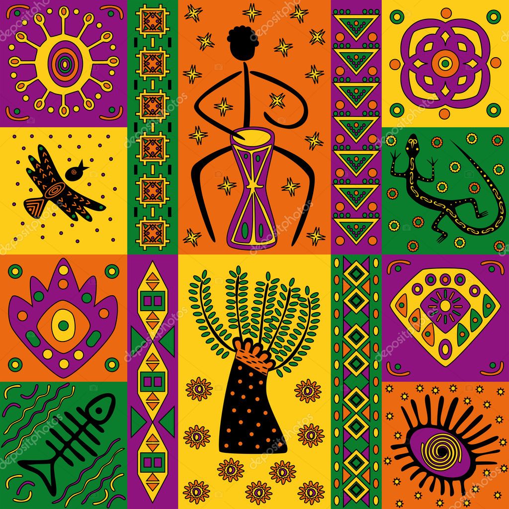 African pattern — Stock Vector © inna_g #11383274