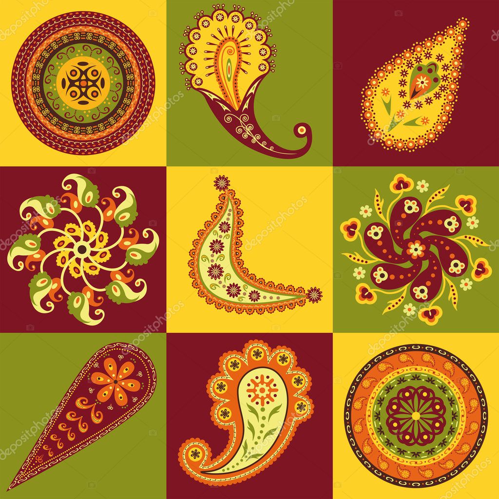 Indian pattern — Stock Vector © inna_g #11402079
