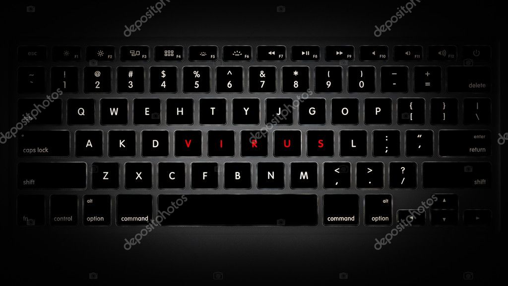 Computer keyboard and word virus made of keys. — Stock Photo © kyolshin ...