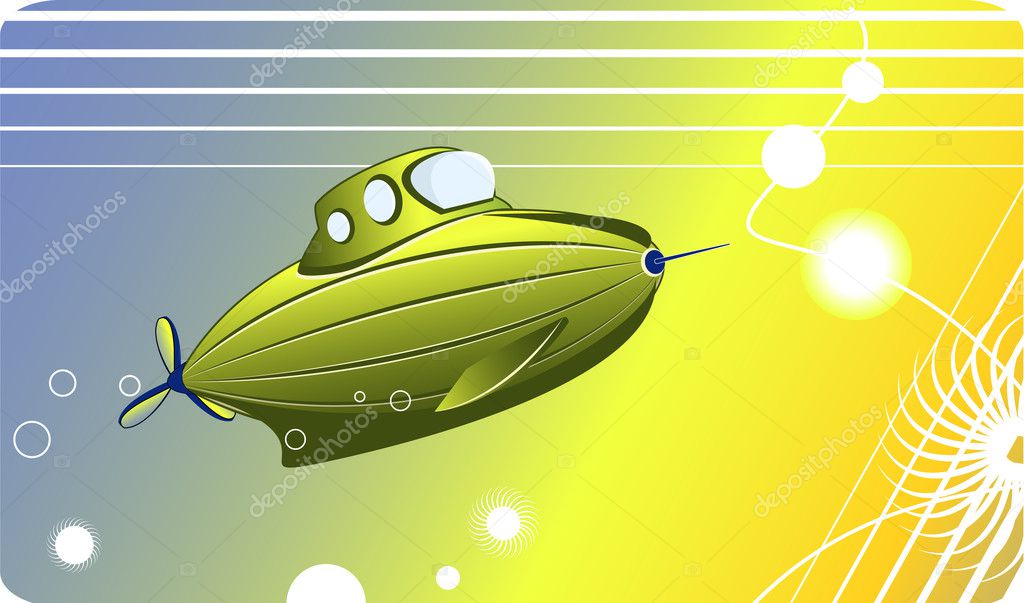 Green submarine Stock Illustration by ©stekloduv #11537806