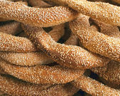 Freshly baked sesame roll - Free Stock Image