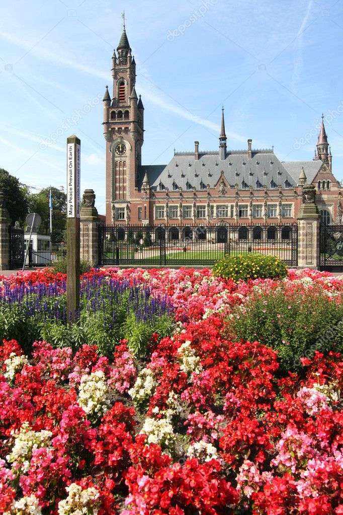 Peace Palace with Flowers — Stock Photo © JanKranendonk #11756354