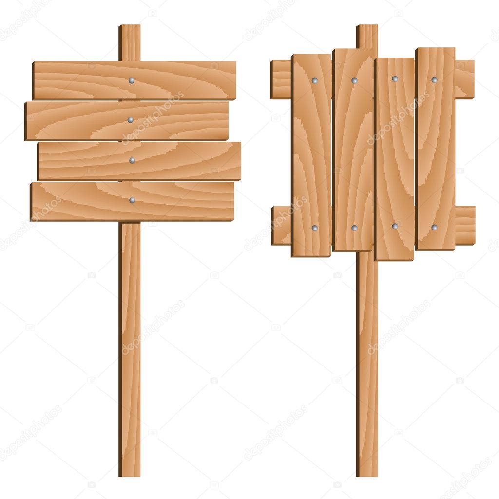 Wooden signs — Stock Vector © happyroman #11494080
