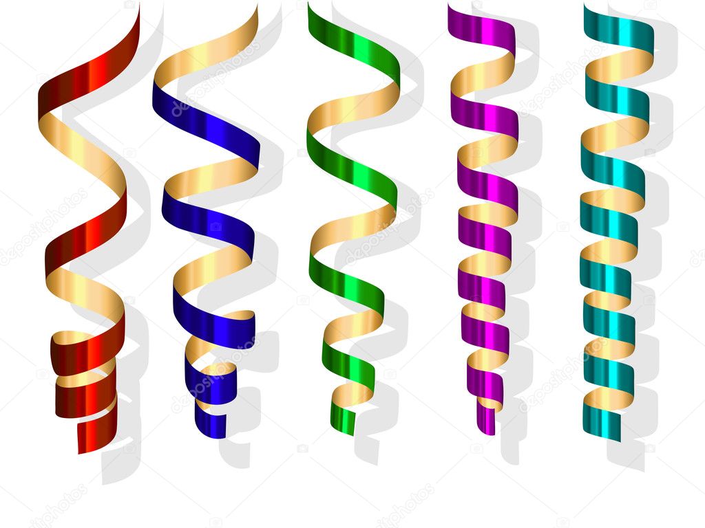 Vector partido serpentinas — Vector de stock © rennaulka #11554272