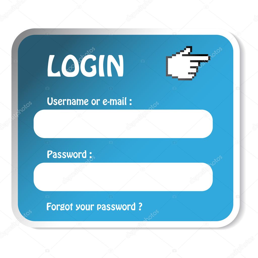 Vector login form Stock Vector Image by ©Rena_Design #11555501