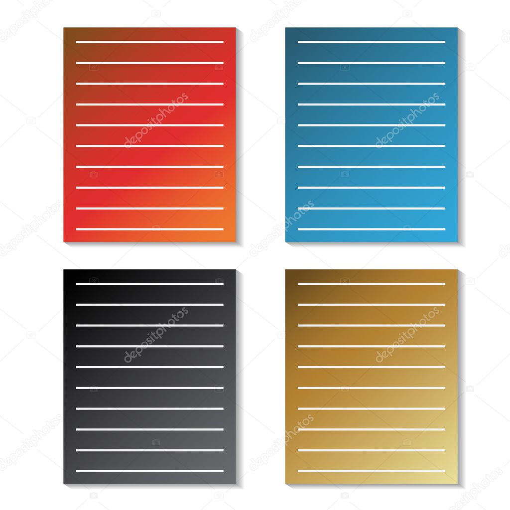 Vector sheets of paper Stock Vector Image by ©Rena_Design #11555619