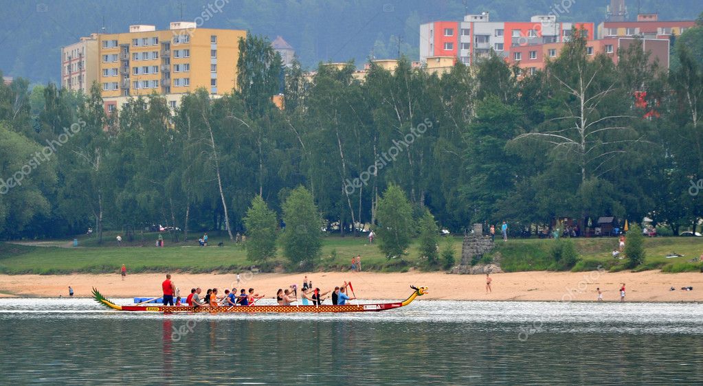 Dragon boat on Jablonec dam Stock Photo by ©starejbruna 11671478