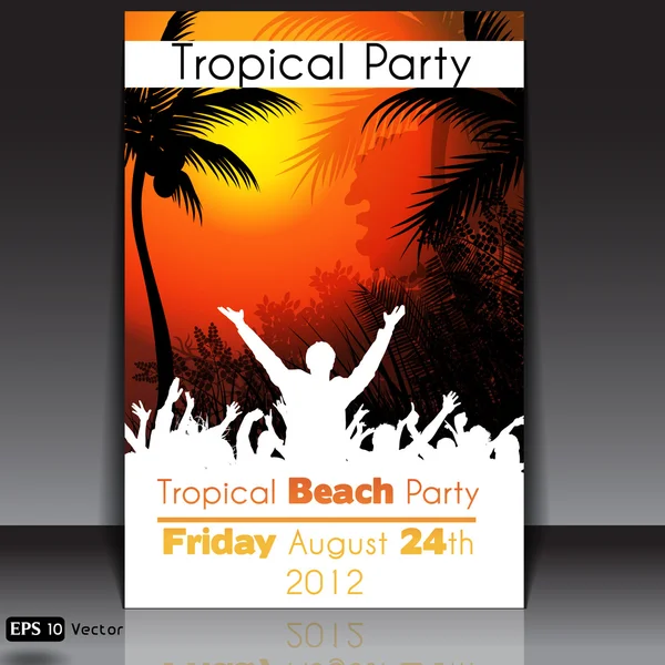 Tropical Disco Dance Background — Stock Vector © DavidArts #6729985