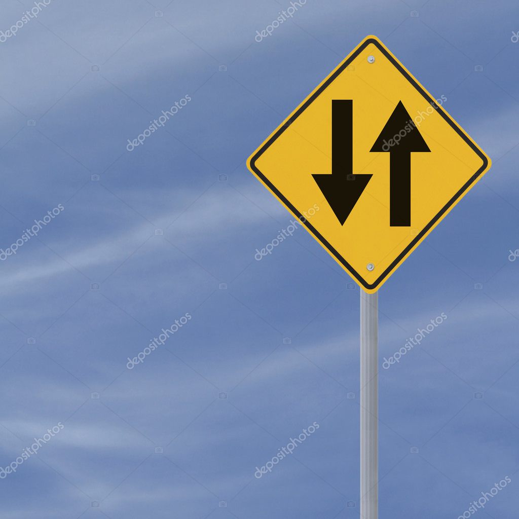 Two Way Road Sign — Stock Photo © amanalang #11820577